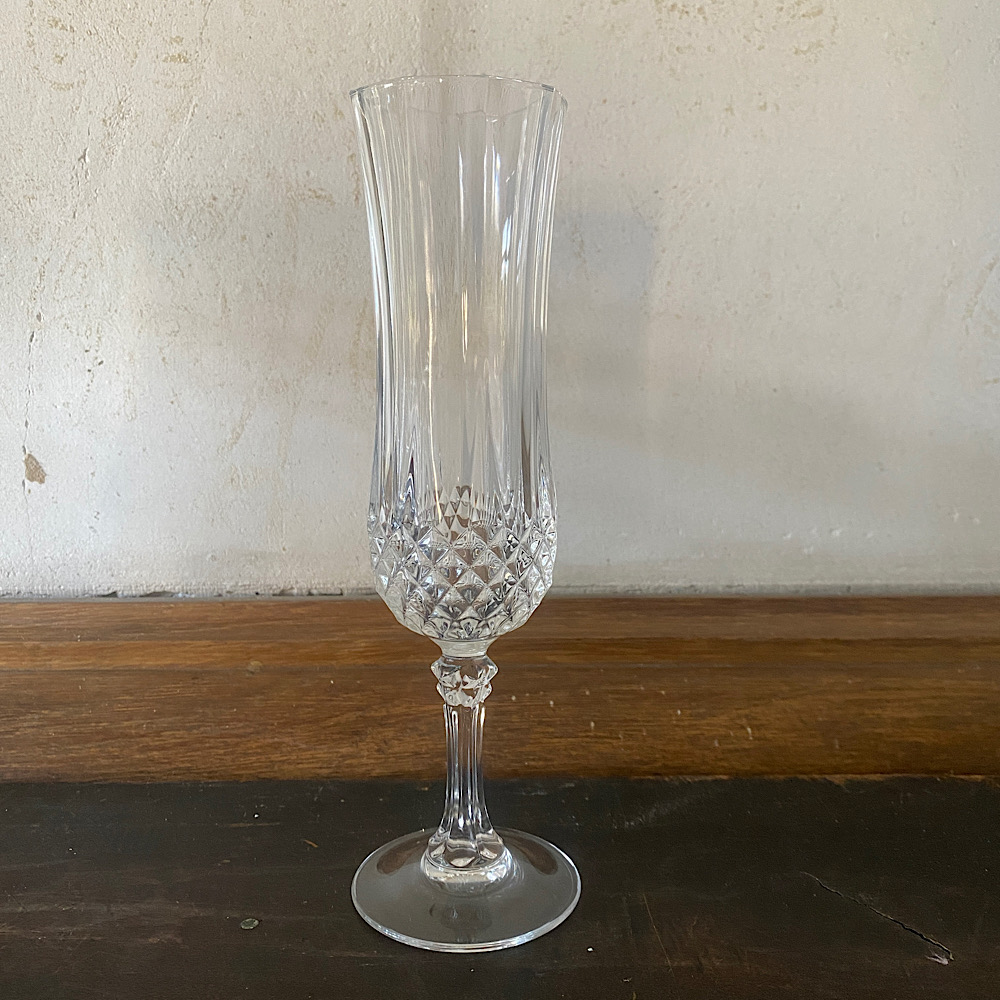 Longchamp crystal champagne flutes from Bellevue Vintage