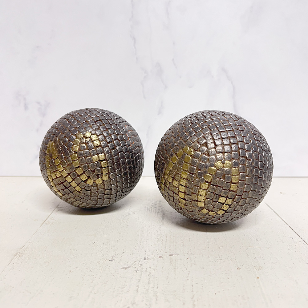 Antique French Petanque balls from Bellevue Vintage