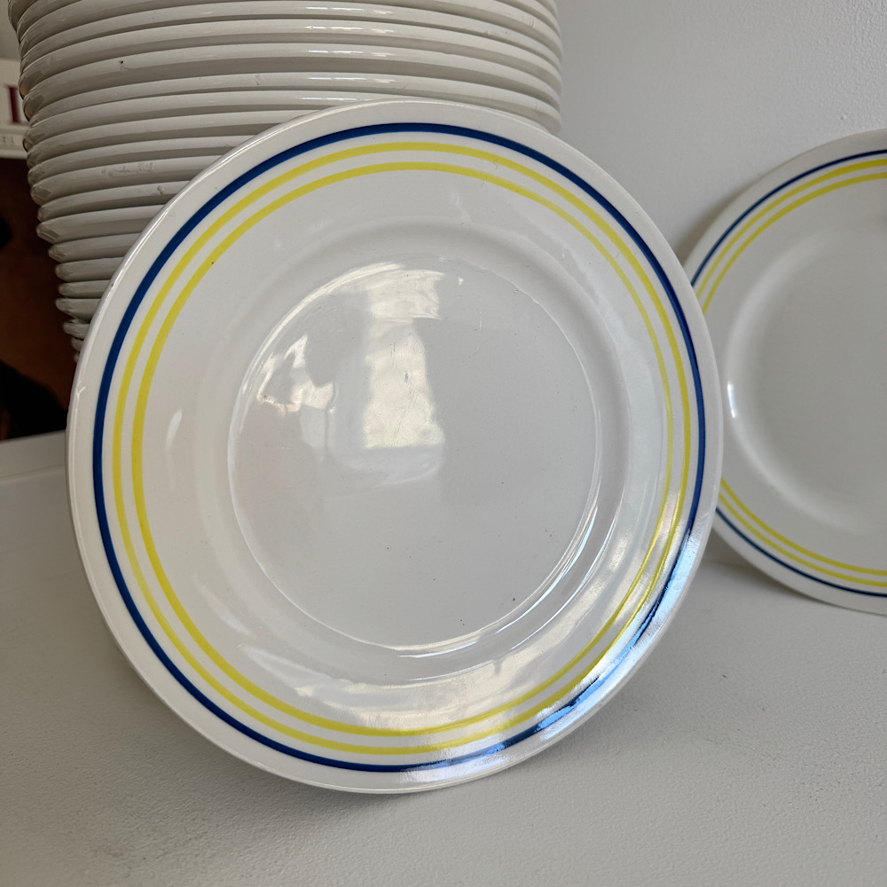 Vintage restaurant lunch plates from Bellevue Vintage