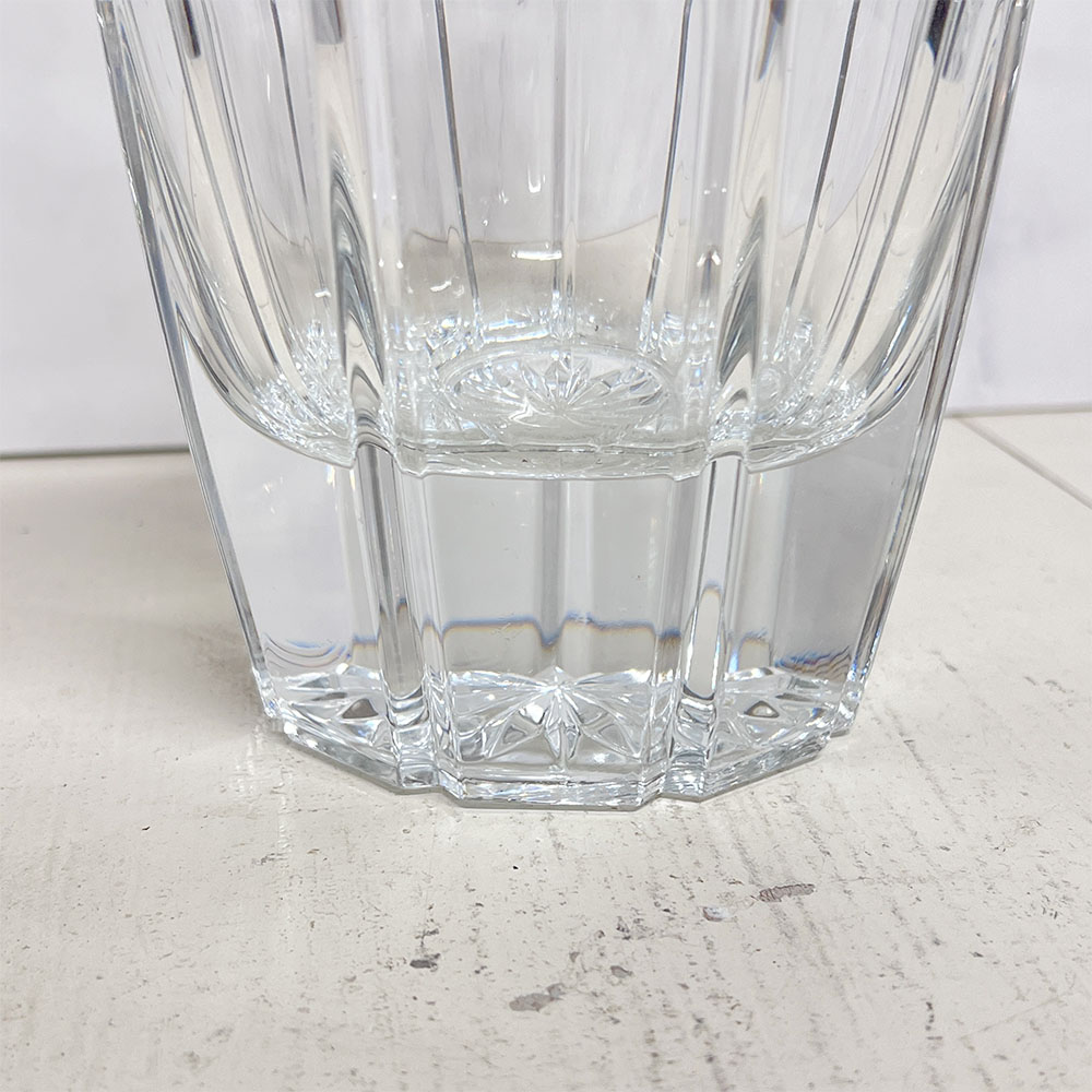 French crystal vase with vertical cuts - Bellevue Vintage